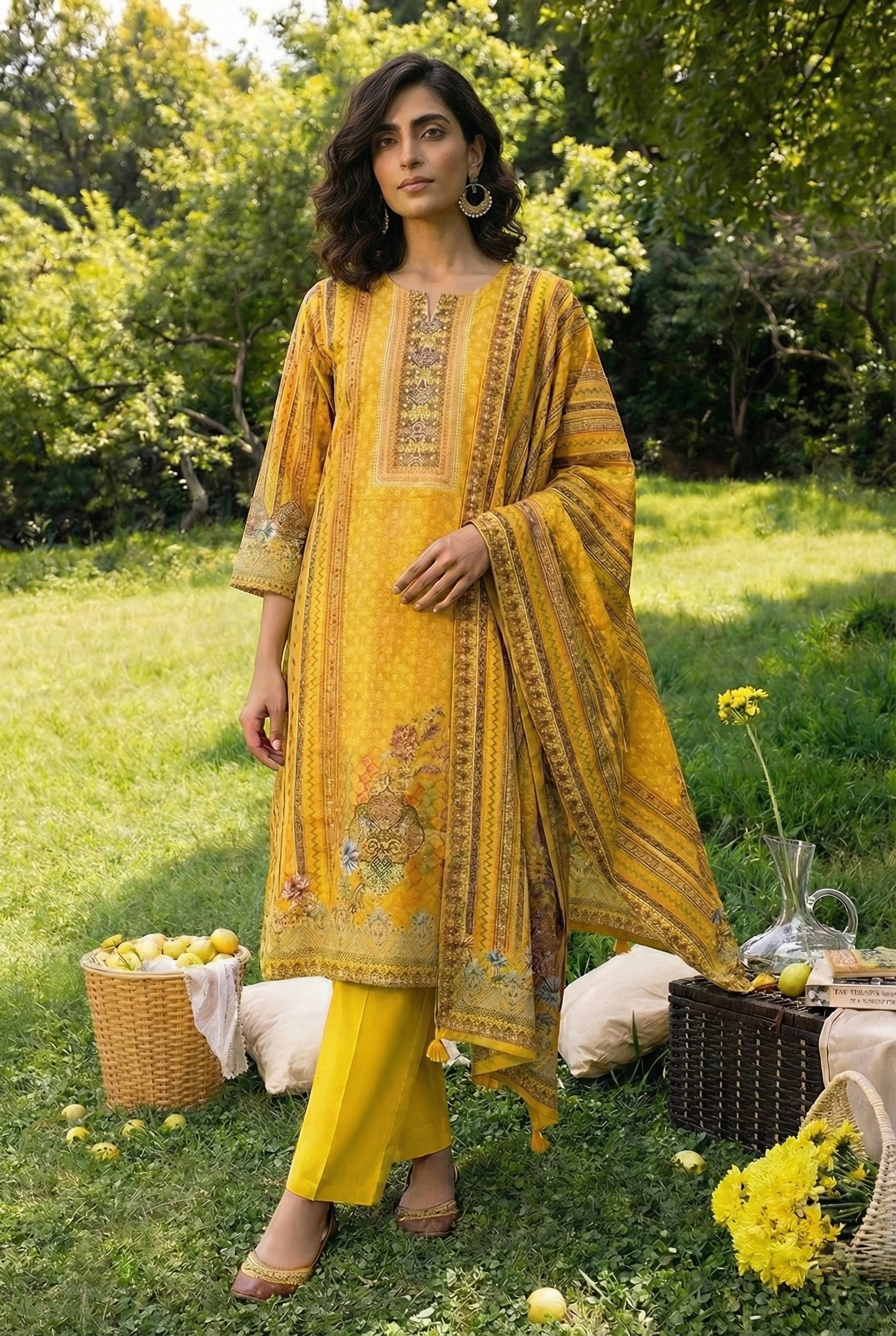Sunheri Noor Printed Suit Set | HER-599